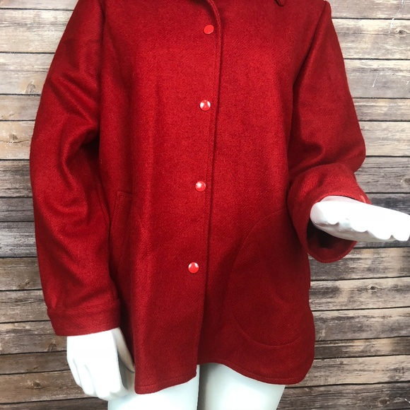 Pendleton | Jackets & Coats | Vintage Pendleton Wool Red Jacket Coat ...